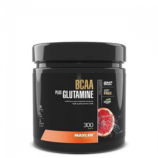 Maxler BCAA + Glutamine, 300 g Dose, Grapefruit bei Metasport