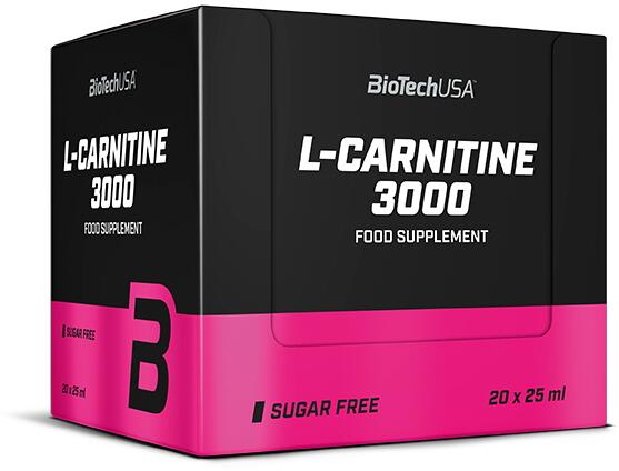 BioTech USA L-Carnitine 3000, 20 x 25 ml Ampullen, Orange bei Metasport