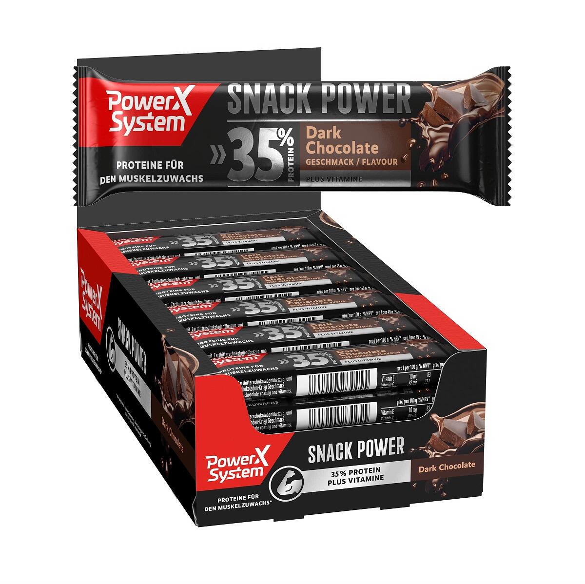 Power System Snack Power, 24 x 45 g Riegel bei Metasport