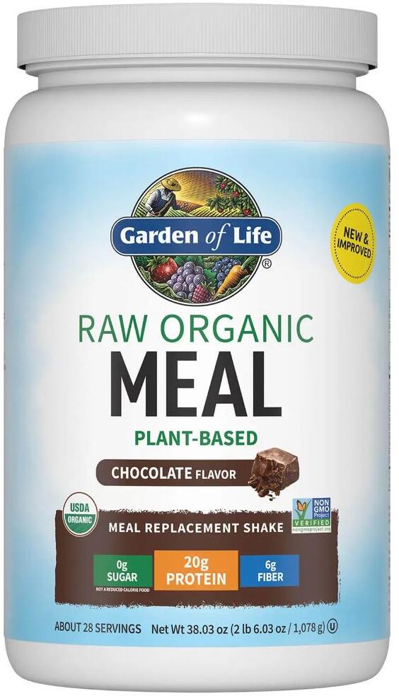 Garden of Life Raw Organic Meal, 1017 g Dose, Chocolate Cacao bei Metasport