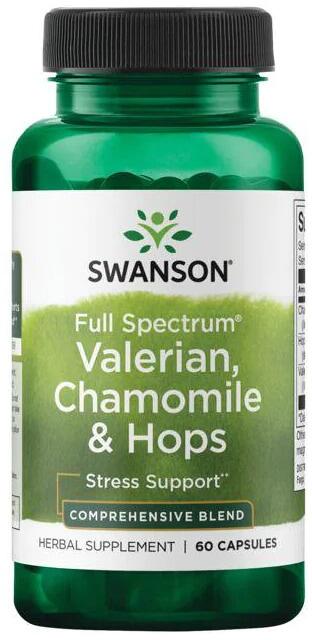 Swanson Full Spectrum Valerian Chamomile & Hops, 60 Kapseln bei Metasport