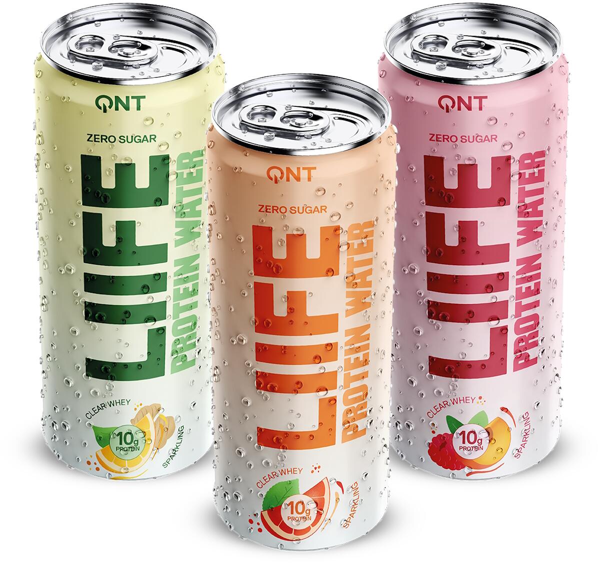 QNT Sparkling Protein Water, 12 x 330 ml Dosen (inkl. 3,- Euro Pfand ...