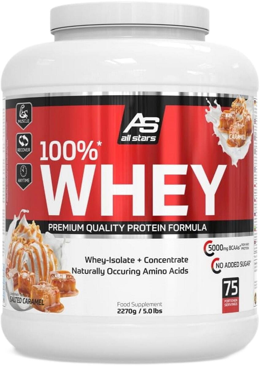 All Stars 100 % Whey Protein, 2270 g Dose, Salted Caramel bei Metasport