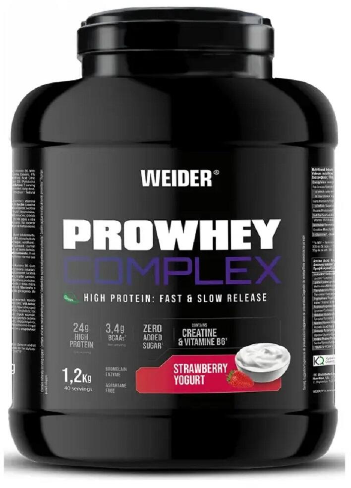 Joe Weider Pro Whey Complex, 1200 g Dose, Strawberry Yogurt bei Metasport