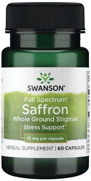 Swanson Full Spectrum Saffron Whole Ground Stigmas 15 mg, 60 Kapseln ...