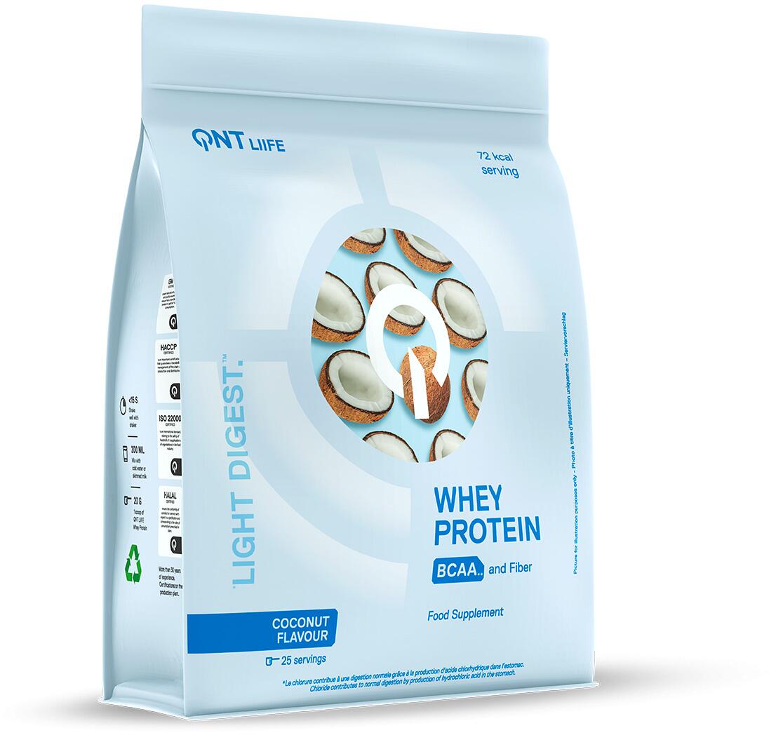 QNT Light Digest Whey Protein, 500 g Beutel, Coconut bei Metasport