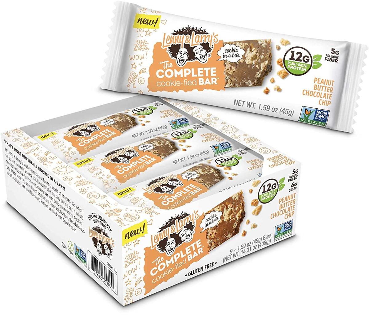 Lenny & Larry"s The Complete Cookie-fied Bar, 9 x 45 g Riegel, Peanut ...