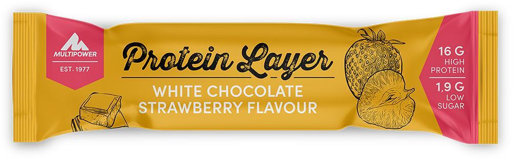 Multipower Protein Layer Bar, 18 x 50 g Riegel, White Chocolate ...