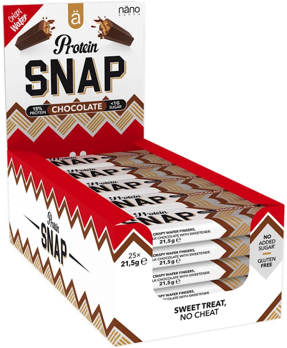 Nanosupps Protein Snap, 25 x 22 g Riegel, Chocolate bei Metasport