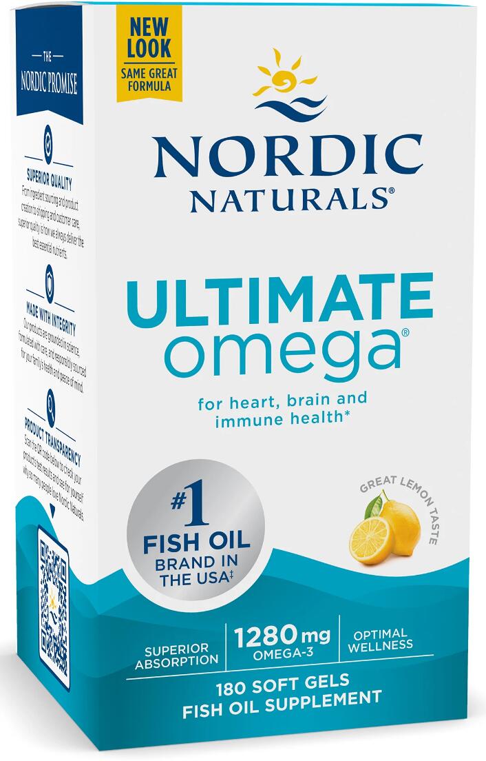 Nordic Naturals Ultimate Omega, 180 Softgels, Lemon bei Metasport