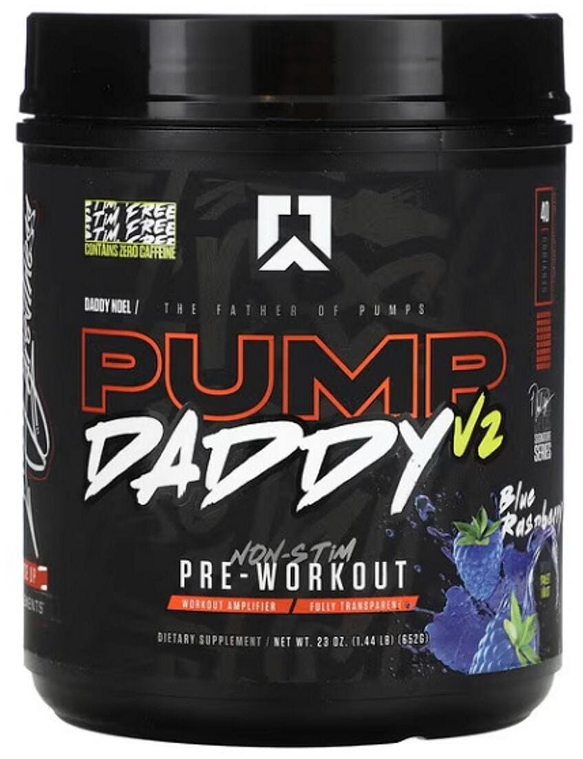 RYSE Pump Daddy v2 No-Stim Pre-Workout, 652 g Dose, Blue Raspberry bei ...